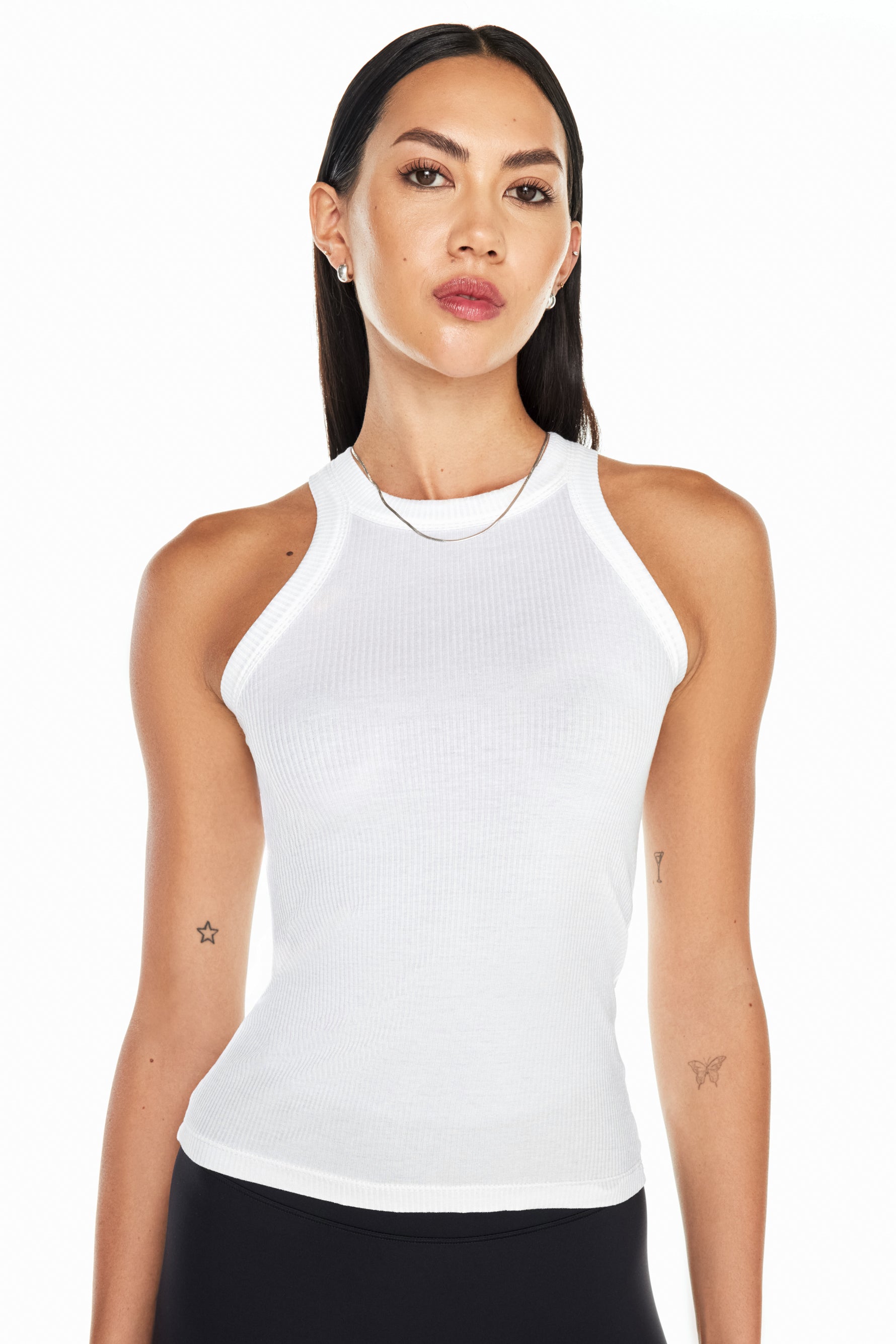 Rivington Ribbed Tank - White – Carbon38