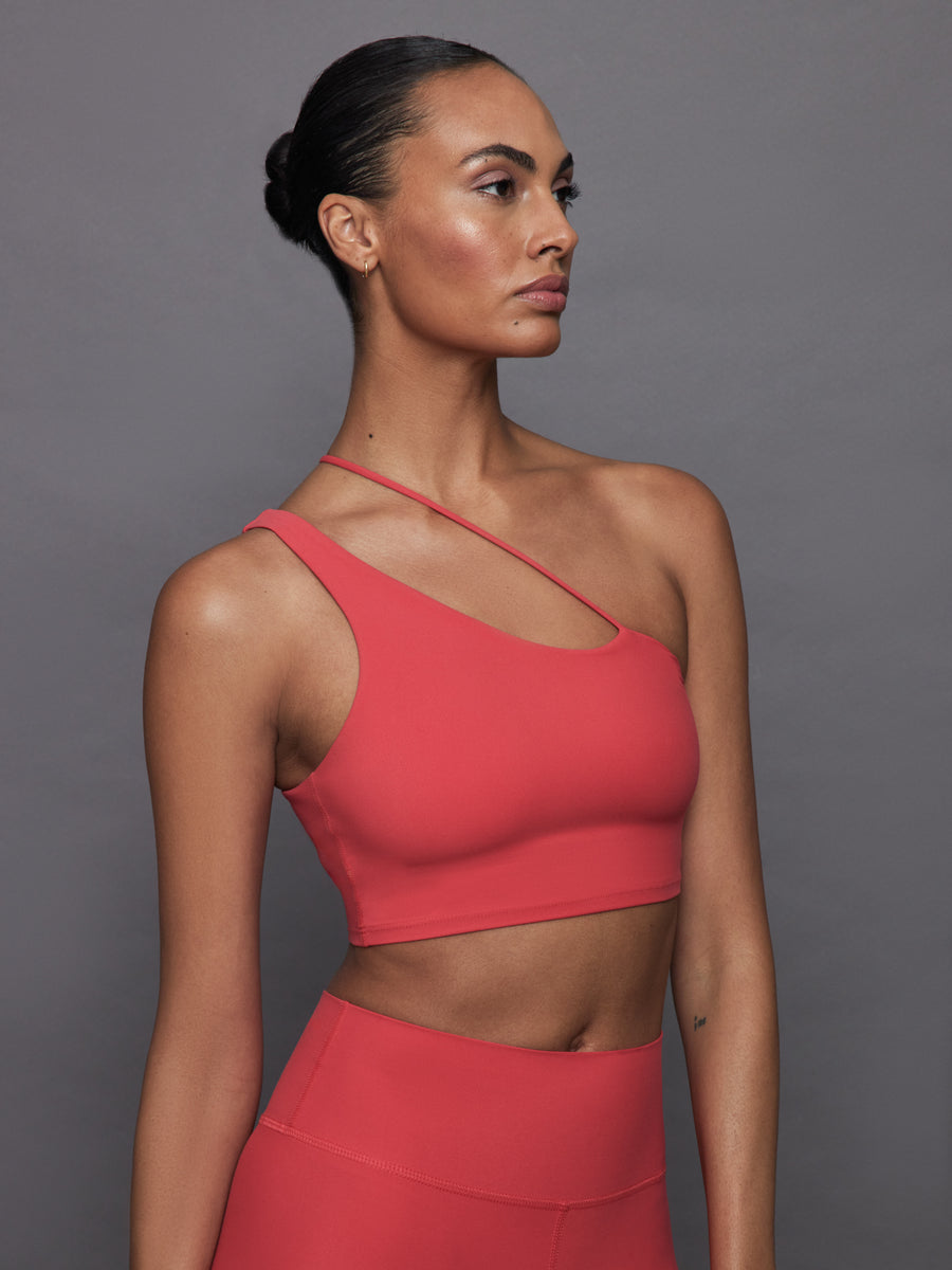 One Shoulder Convertible Bra Top in Melt - Tomato – Carbon38