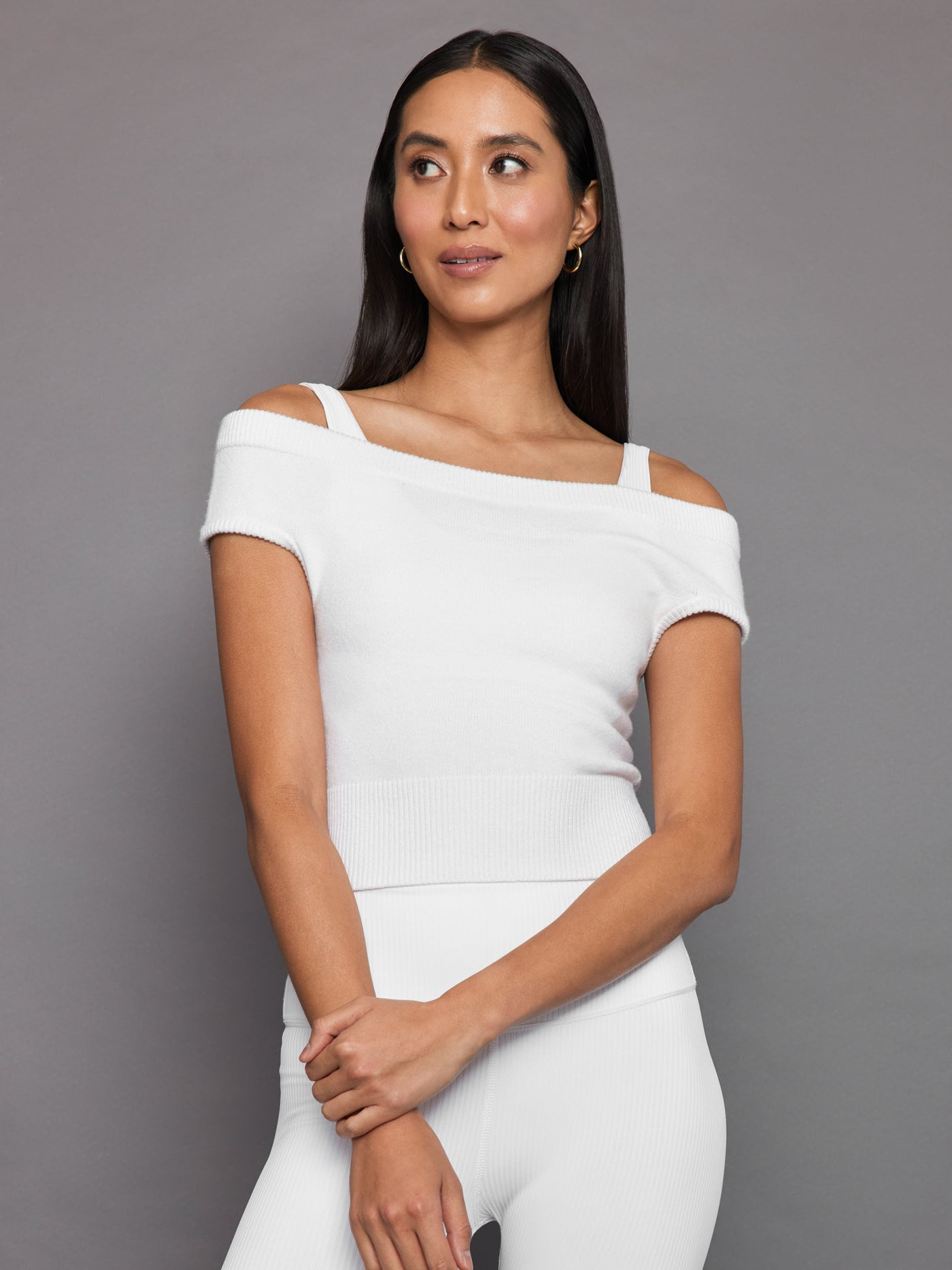 Short Sleeve Sweater - White – Carbon38