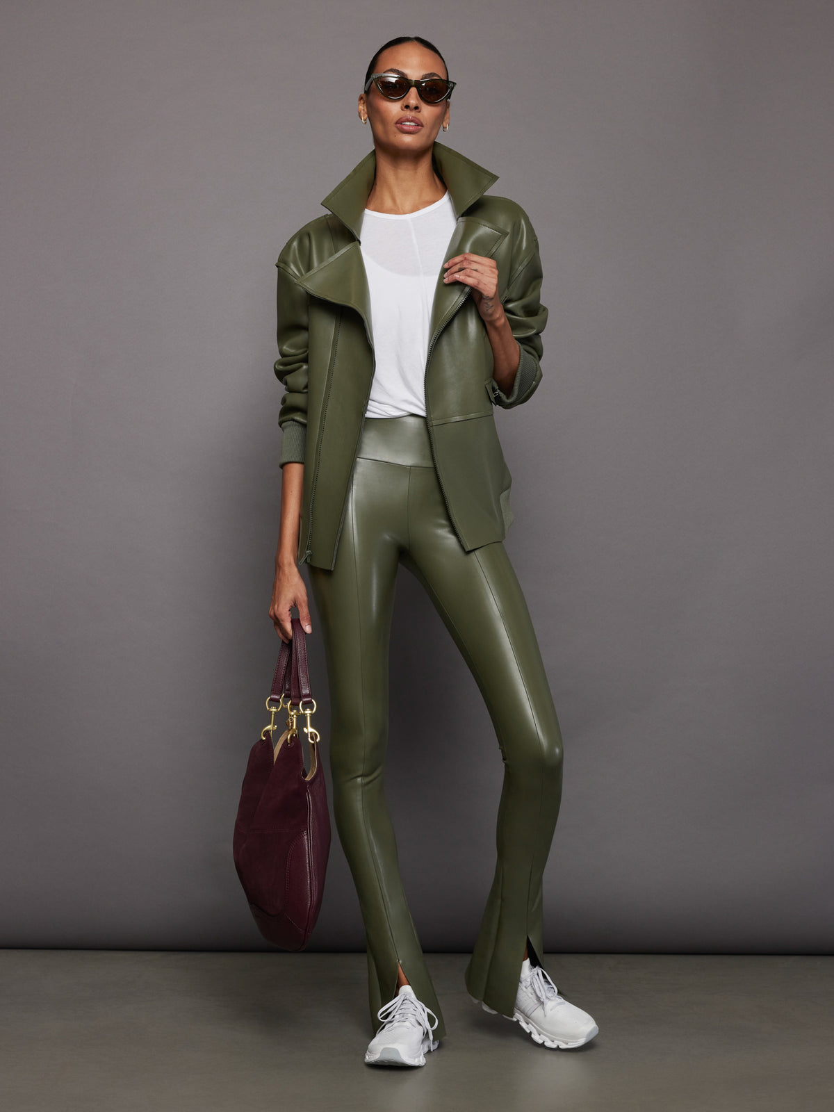 Oversized Moto Jacket - Military – Carbon38