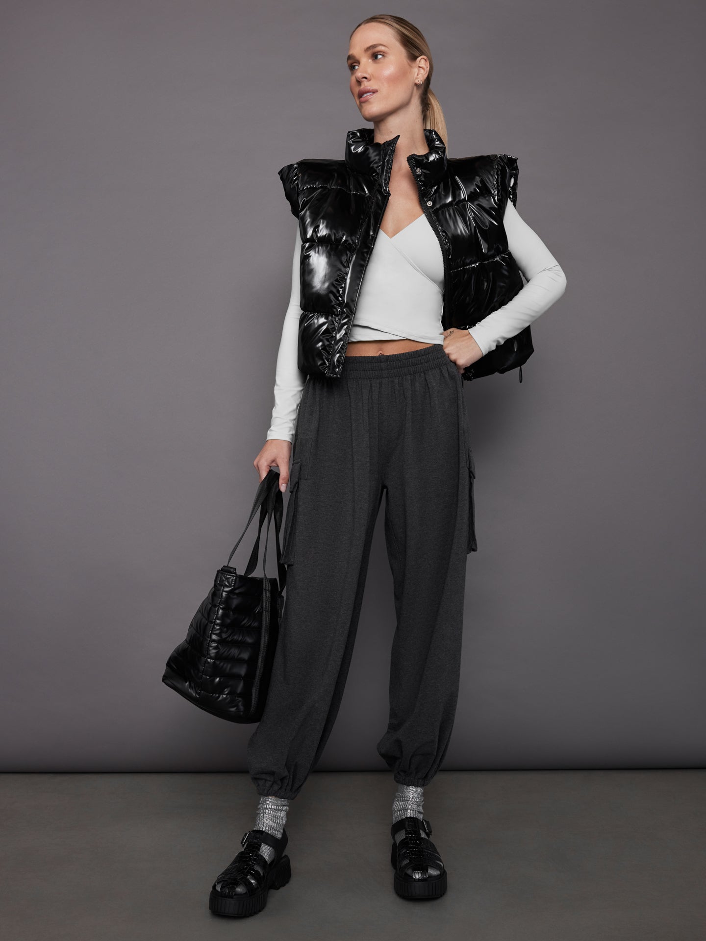 Oversized Boyfriend Cargo Sweatpant - Dark Heather Grey – Carbon38