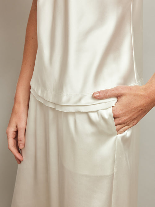 Satin Cami - Evening Blue – Carbon38