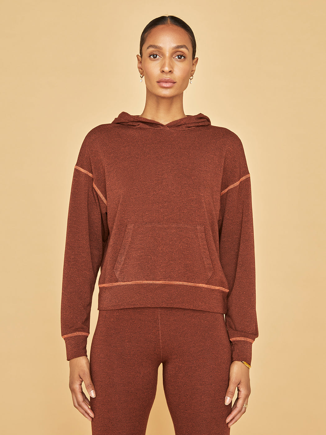 Pocket Hoodie - Rust – Carbon38